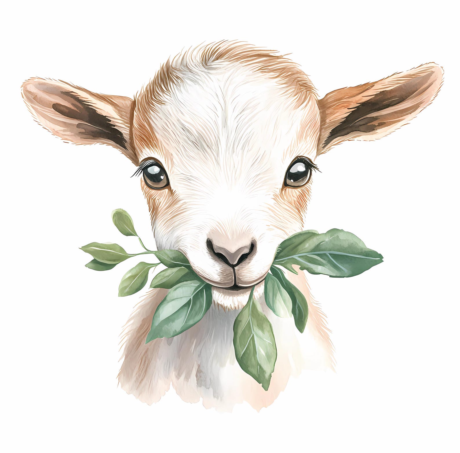 Watercolor Goat Clipart Set of 11: Farm Animal Pngs (digital Download ...
