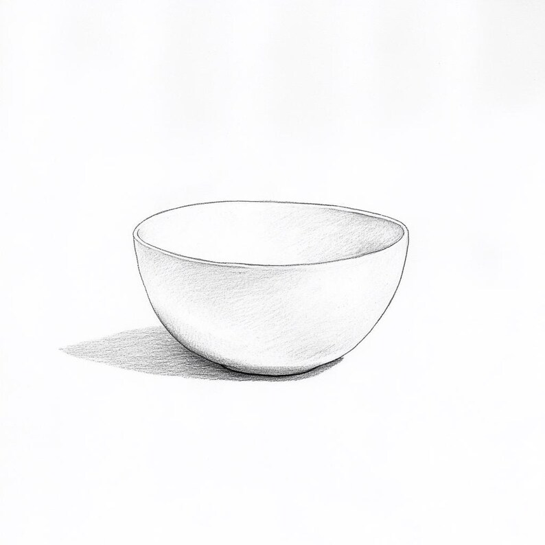 Minimalist Bowl Line Drawing PNG Bundle Set of 10 – Hand-drawn Black ...