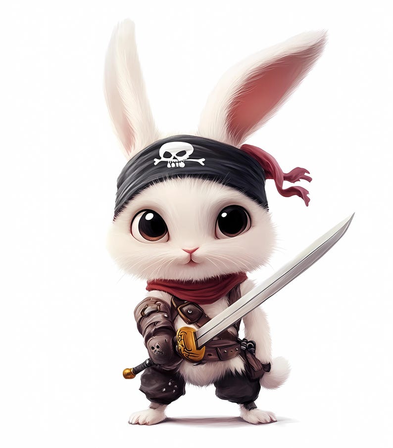 8 Cute Pirate Bunnies Clipart, Pirates High Quality Pngs Clipart ...