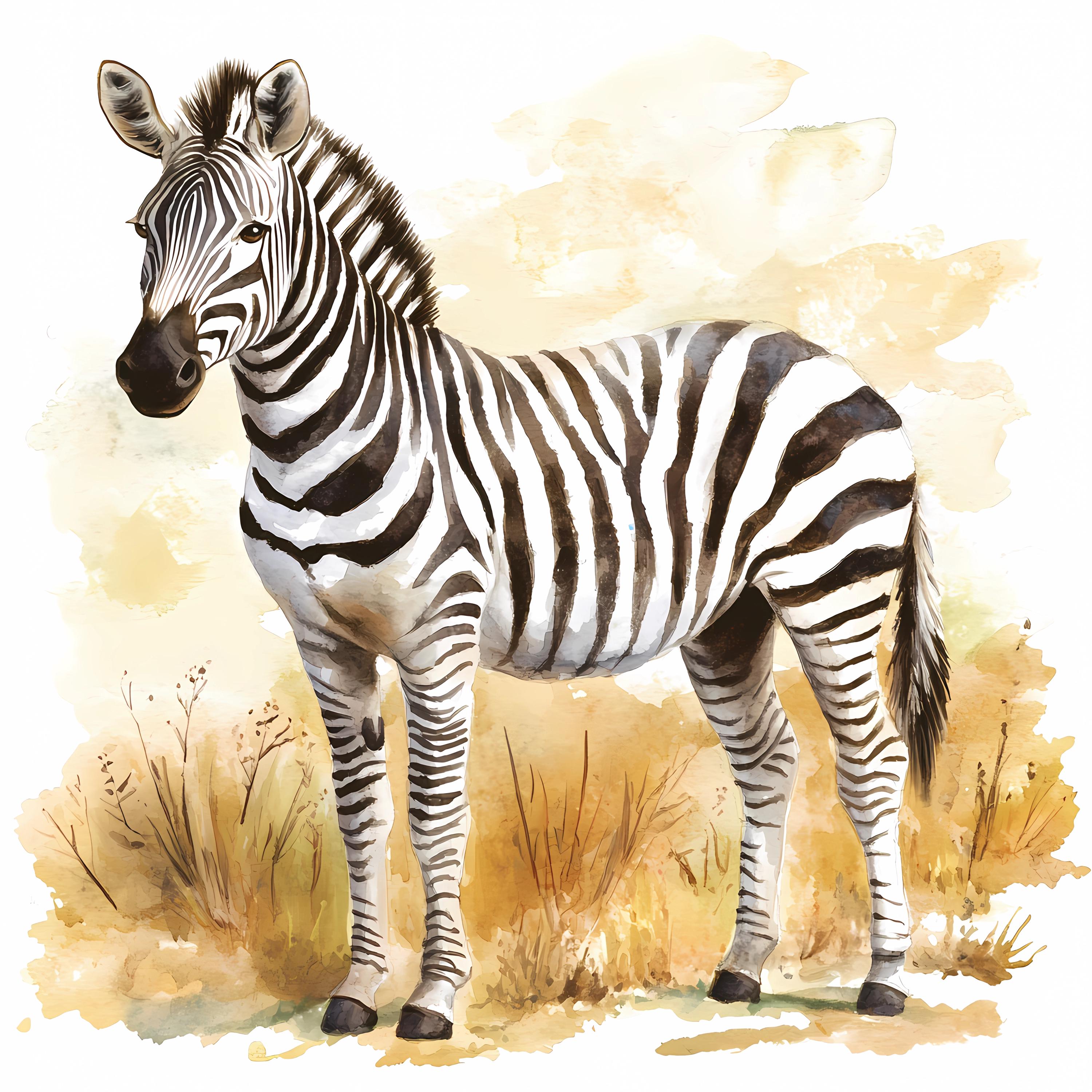 Watercolor Zebra Clipart Set, Wild Animal Art (digital Download) - Etsy