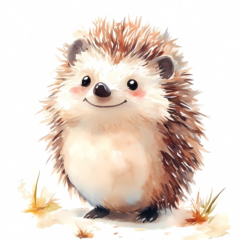 Autumn Hedgehog Clipart - Etsy