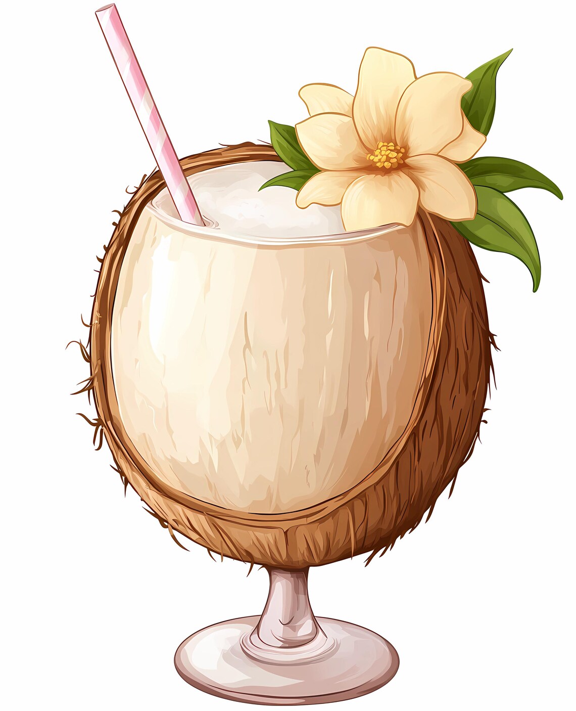 Coconut Cocktail Clipart Bundle: Beach Drink Pngs for Junk Journals - Etsy