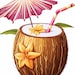 Coconut Cocktail Clipart Bundle: Beach Drink Pngs for Junk Journals - Etsy