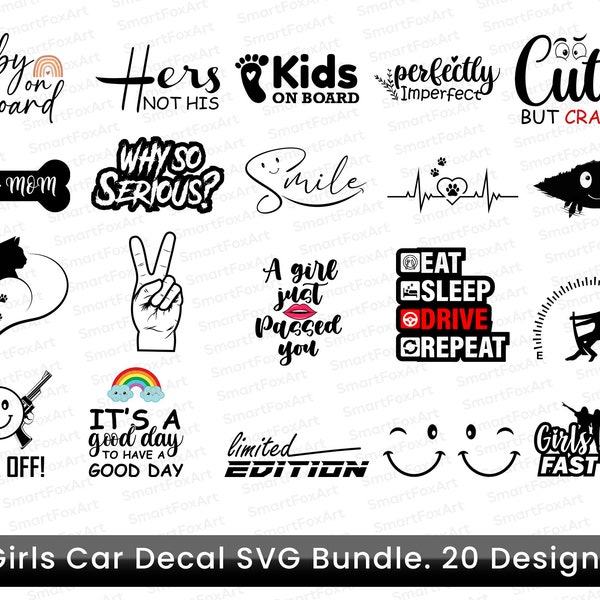 Girly Car Decals - Etsy