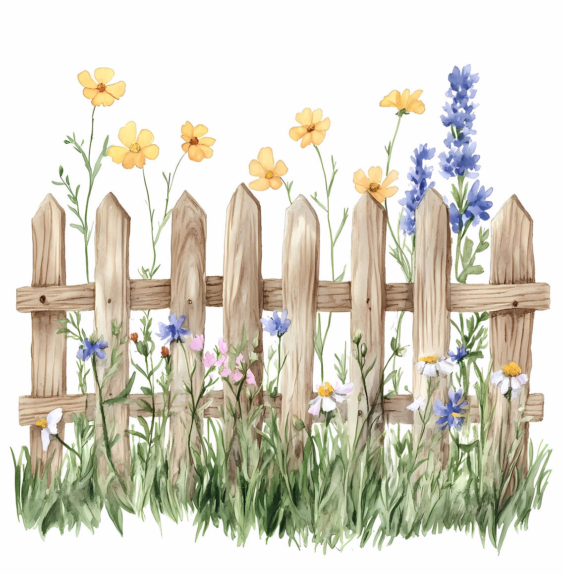 Set of 8 Cottage Garden Gate Clipart | Floral Garden Gate | Vintage ...