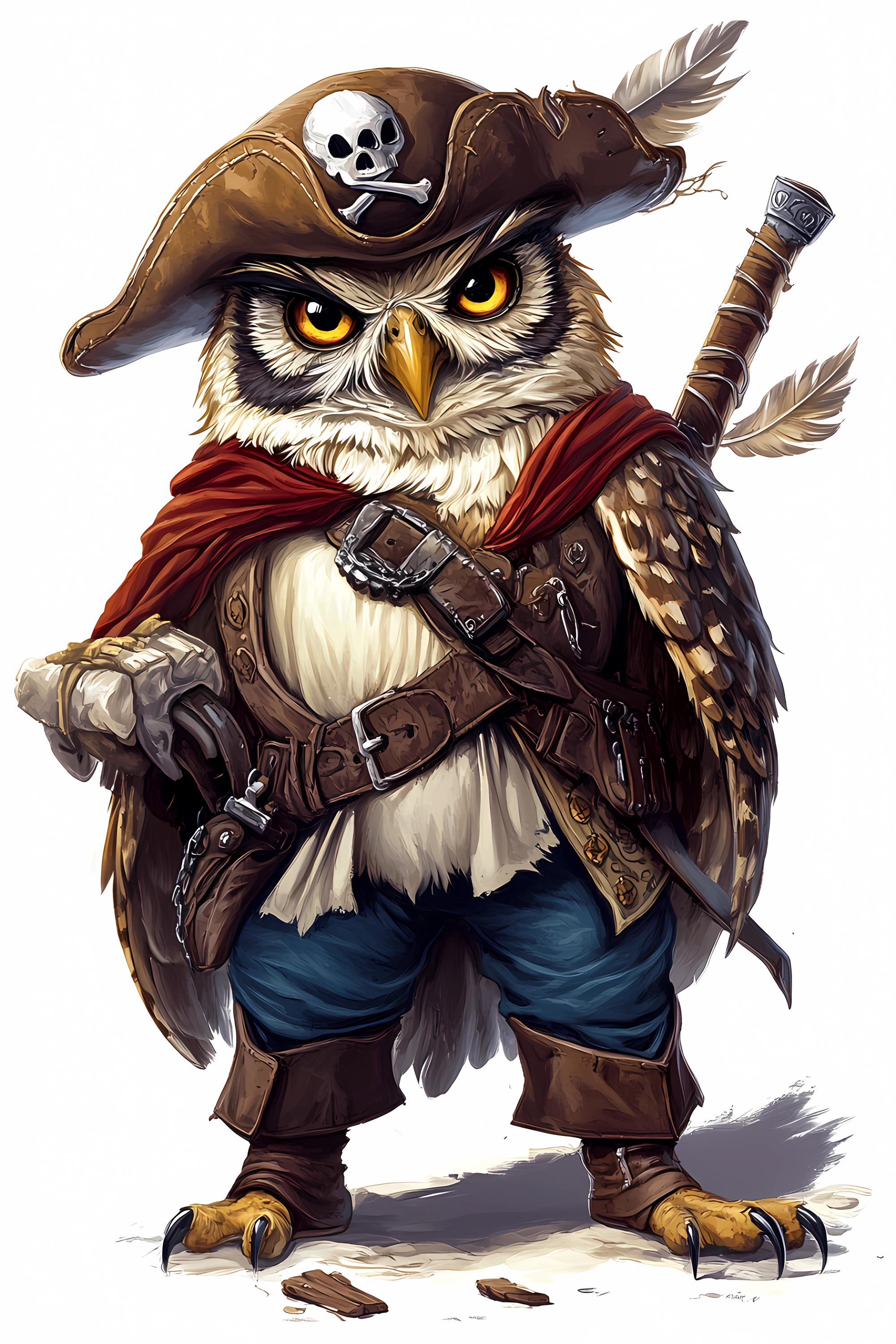 8 Pirate Owl High Quality Pngs Clipart Bundle, Cute Sailor Owls Clipart ...