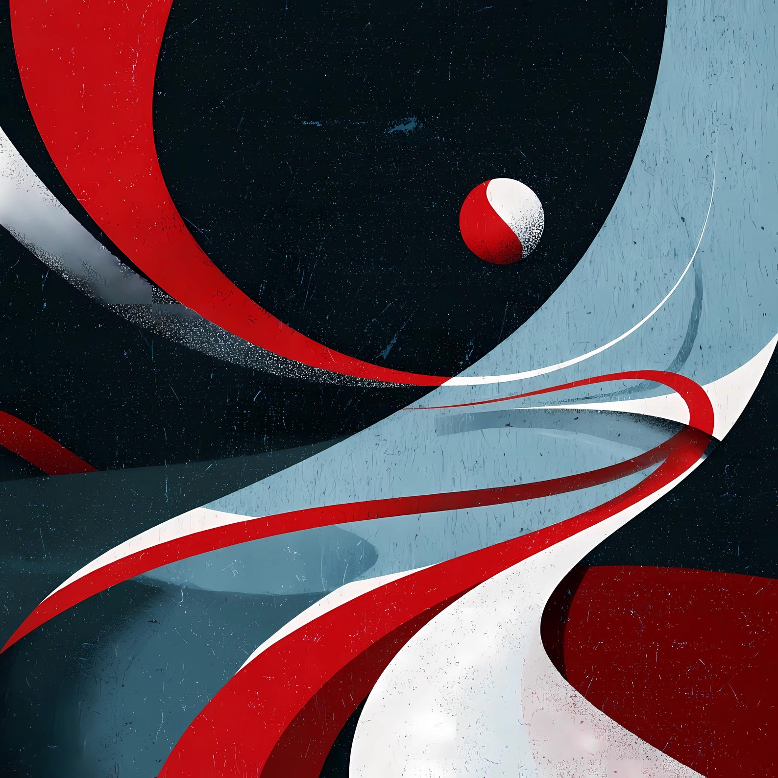 Abstract Basketball Wall Art for Boys Room and Teens, Bold Red Blue ...