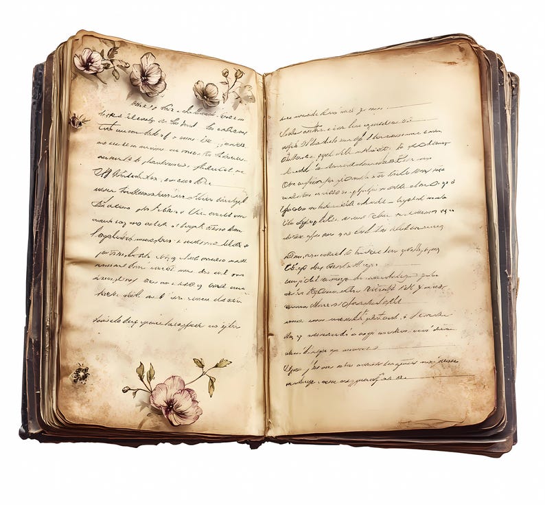 Vintage Floral Journal Pages: Old Paper Ephemera (digital Download) - Etsy