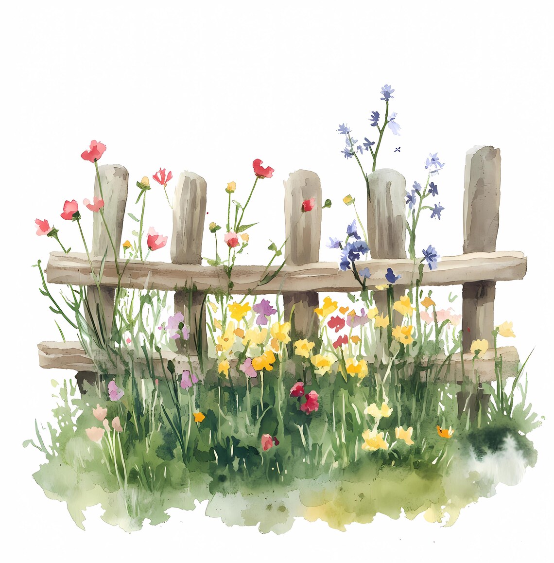 Set of 8 Cottage Garden Gate Clipart | Floral Garden Gate | Vintage ...