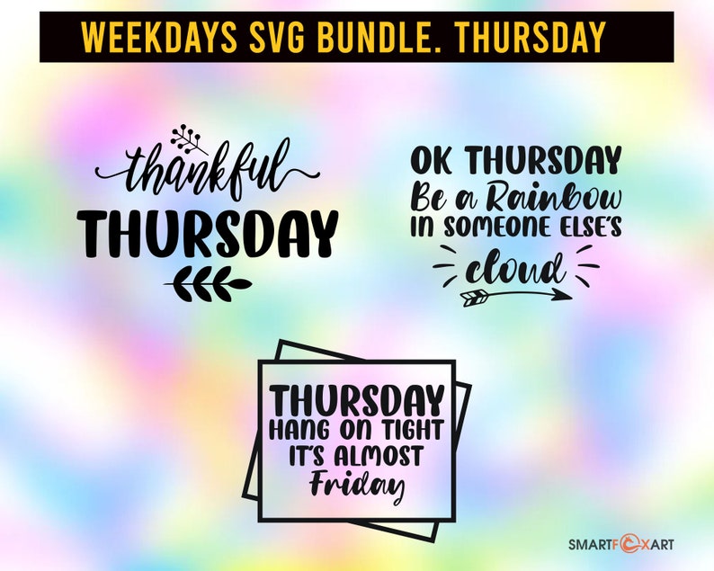 7 Days of the Week SVG Bundle, Weekdays Hustle Quote SVG, Monday to ...