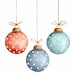 Watercolor Christmas Ornaments Clipart: Polka Dot Baubles (PNG JPG ...