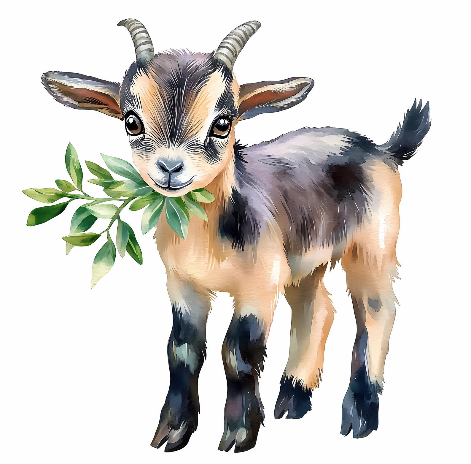 Watercolor Goat Clipart Set of 11: Farm Animal Pngs (digital Download ...