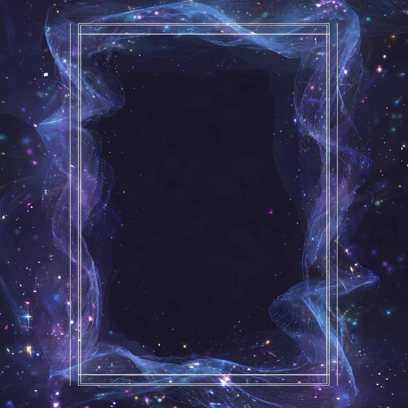 Celestial Floral Frame Art Bundle, Golden Bronze Cosmic Backgrounds ...