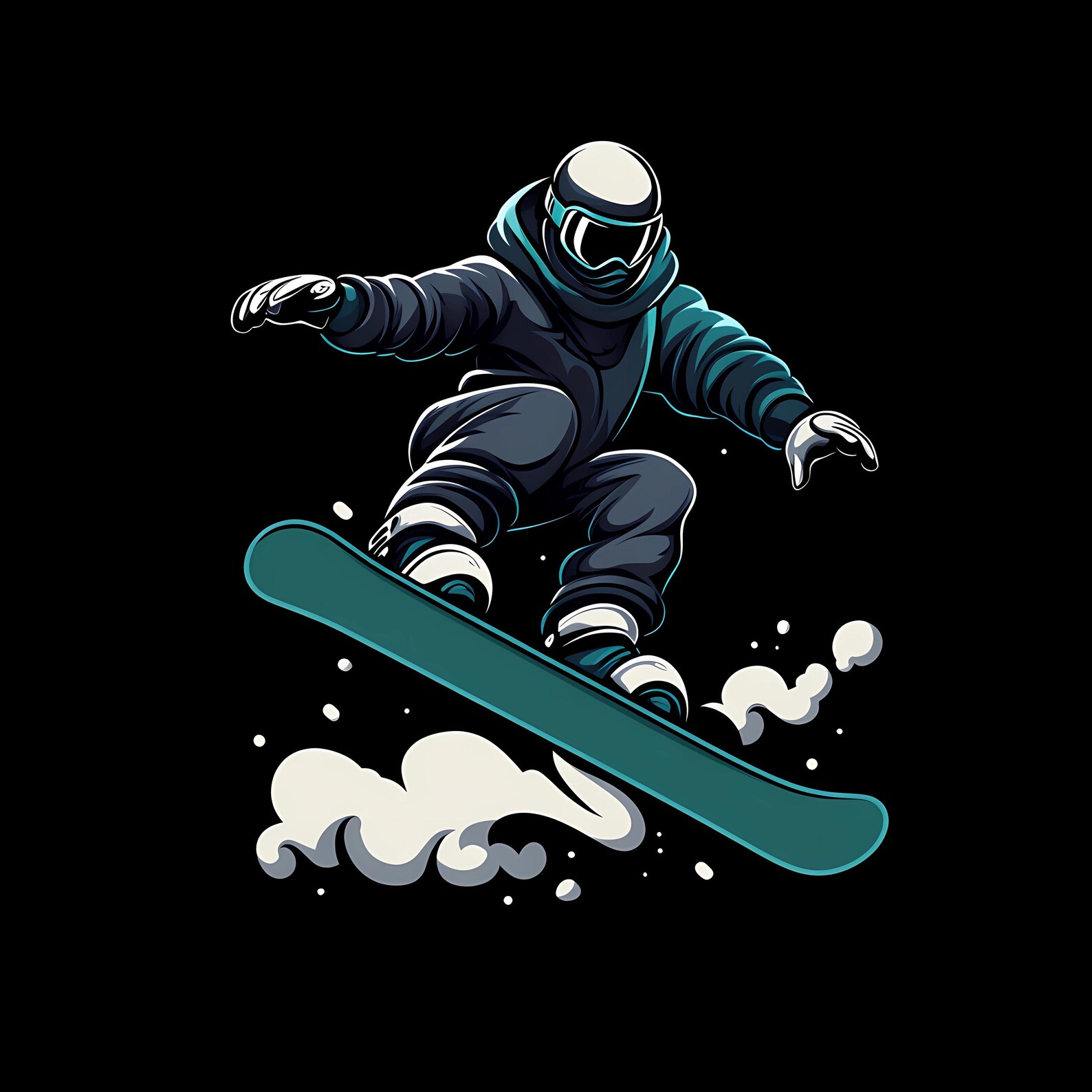 9 Snowboard Sticker Template Bundle, Snowboarding PNG, Snowboard ...