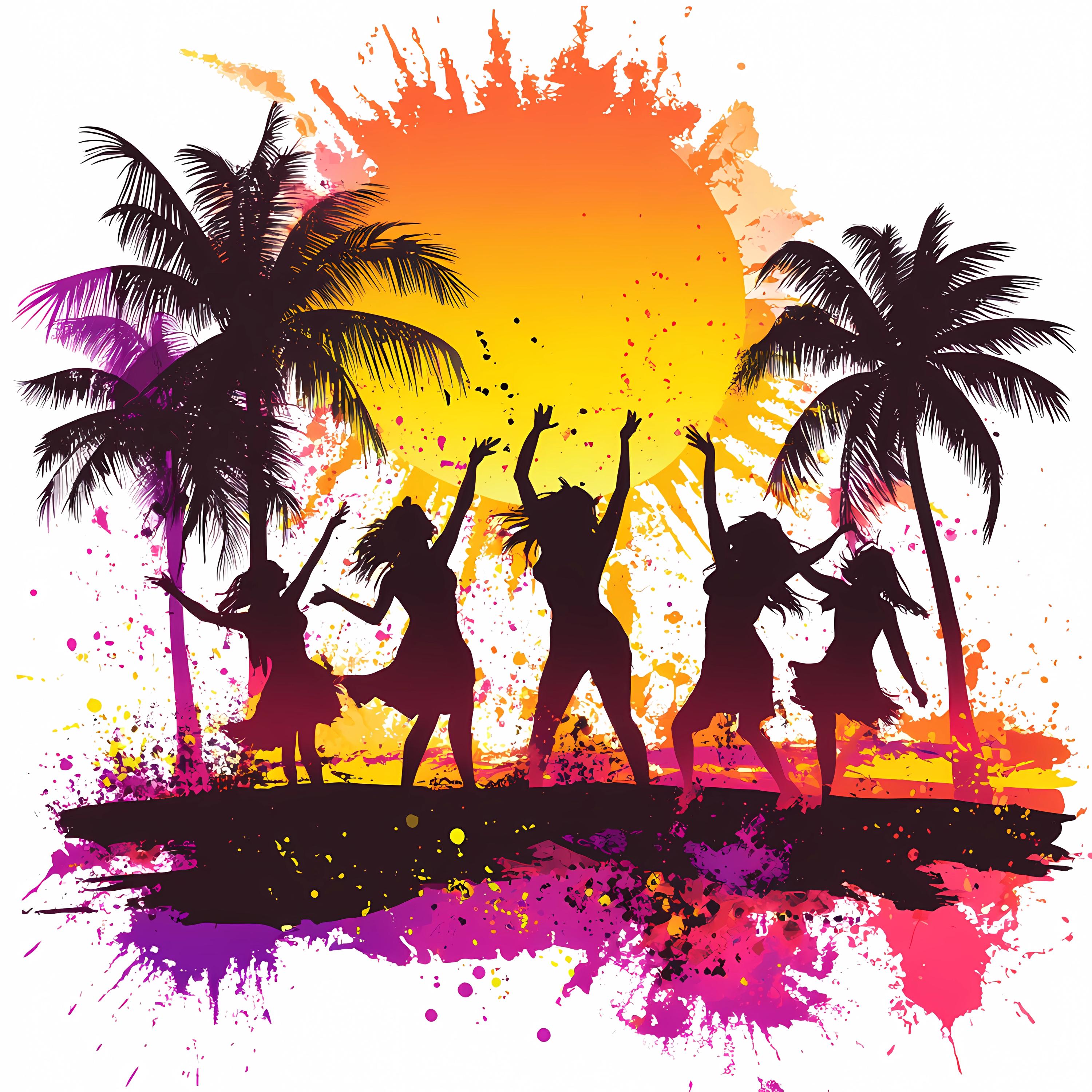 10 Colorful Beach Party Clipart Bundle High Quality Pngs, Island ...