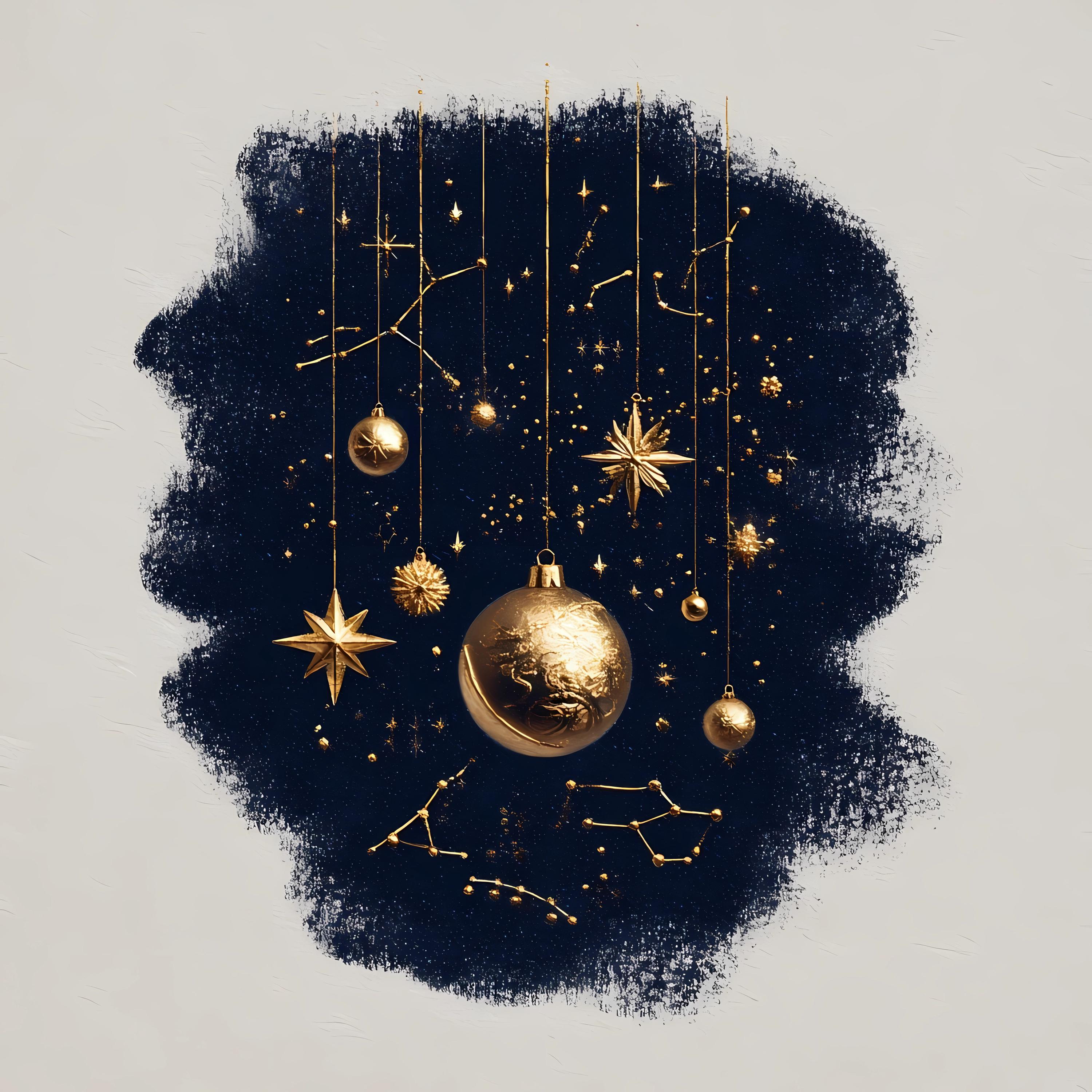 Black and Gold Christmas Clipart Bundle: Luxury Holiday Designs (jpgs ...