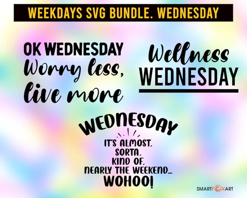 7 Days of the Week SVG Bundle, Weekdays Hustle Quote SVG, Monday to ...