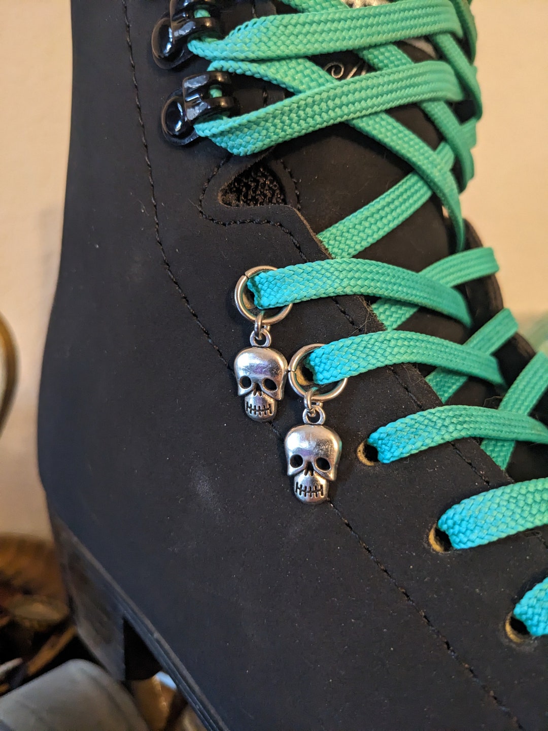 Set of 2 Small Skull Shoelace Charms Stylish & Durable W/ Thick ...