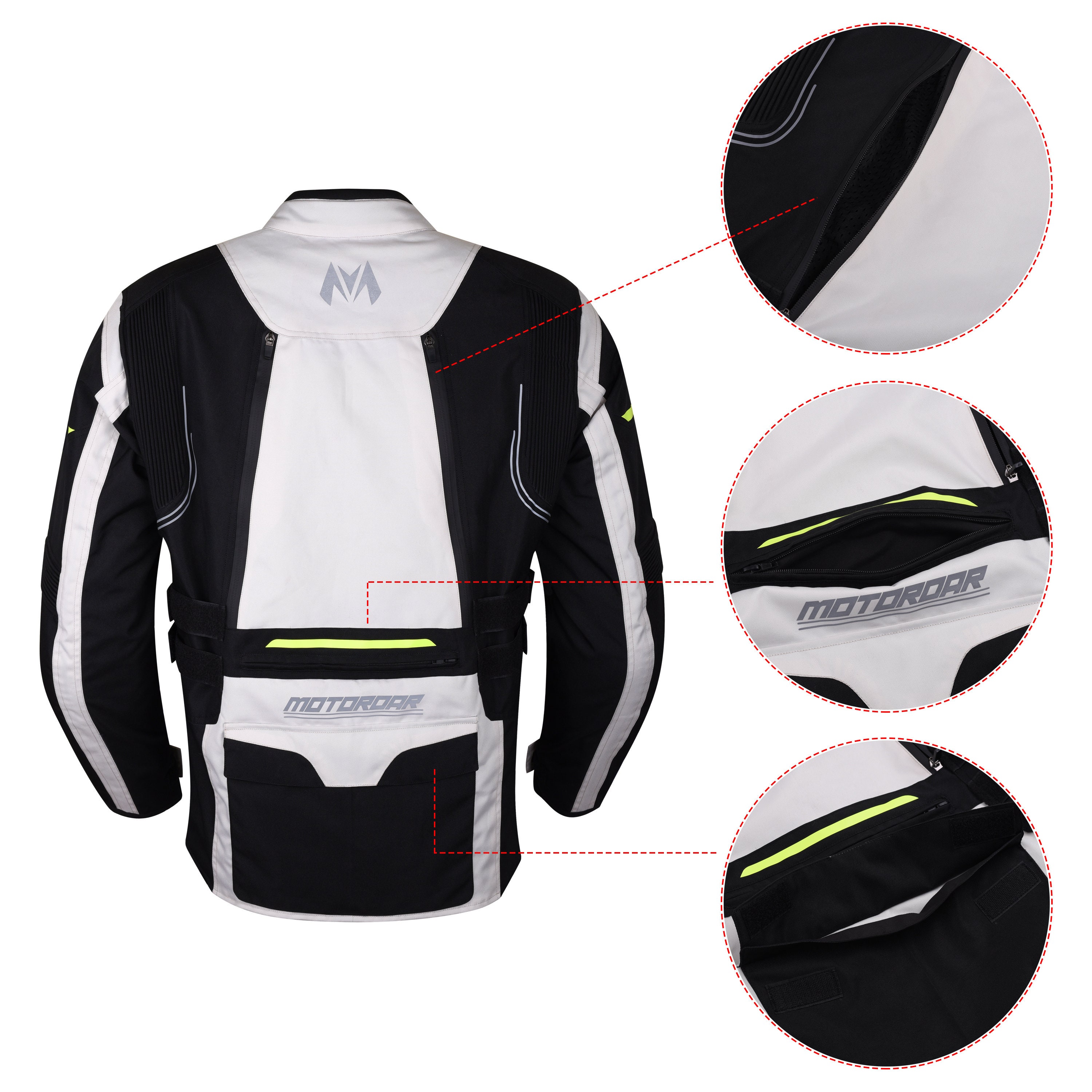 Motoroar Textile Jacket Motorcycle Motorbike Jacket Cordura Waterproof ...