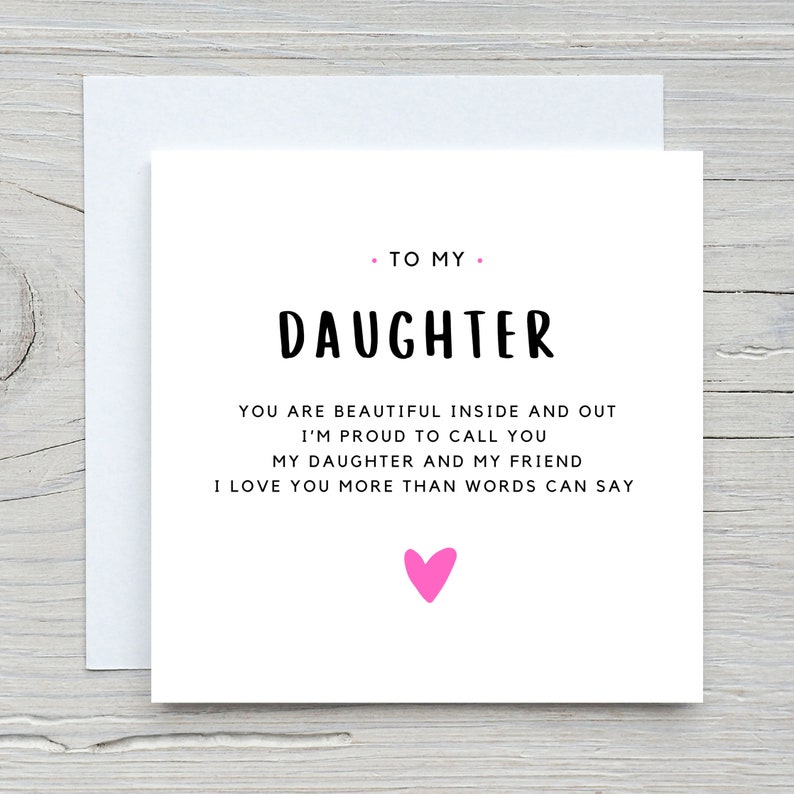 Daughter Birthday Card Poem, Amazing Daughter Gift, Birthday Card ... Daughter Birthday Card Poem, Amazing Daughter Gift, Birthday Card ...