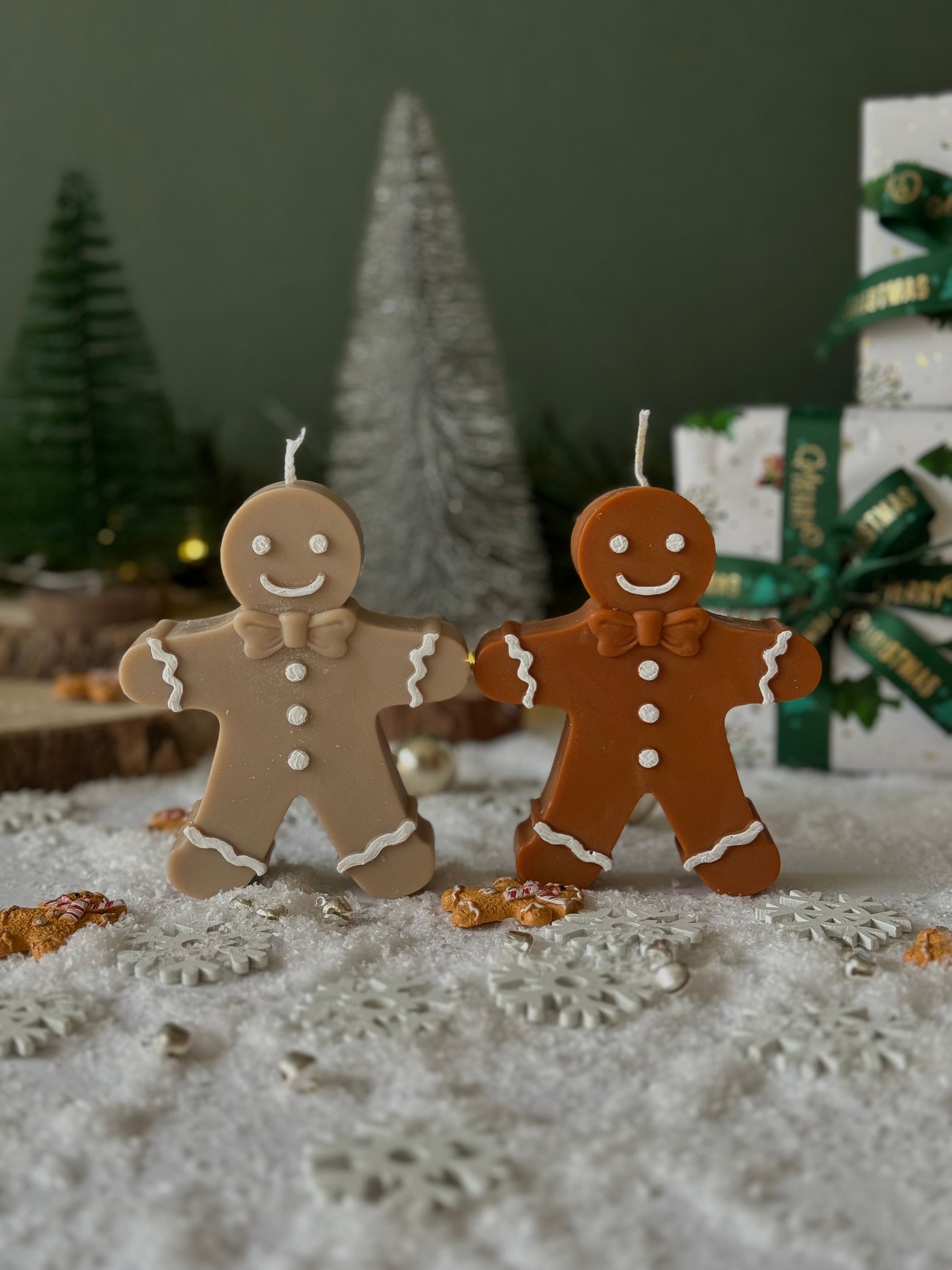 Gingerbread Man Candle: Christmas Scented Soy Wax Candle - Etsy