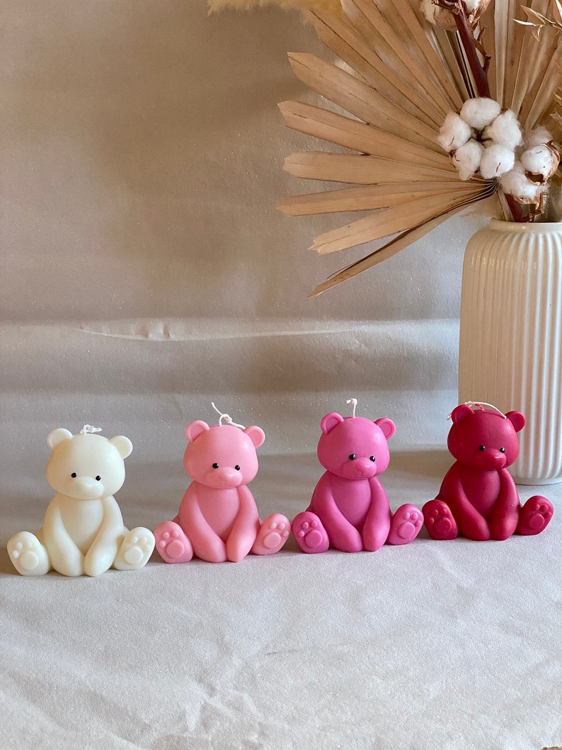 Teddy Bear Candle Cute Candle Long Arms Bear Scented - Etsy