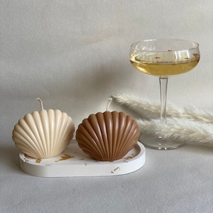 Shell Candles | Sea Shell Candle | Pastel Colour Candle | Soy Wax ...