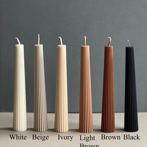 Greko Column Ribbed Candles Ribbed Pillar Candle Dinner - Etsy Canada