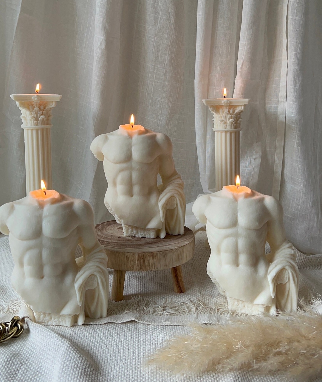 Large Zeus Torso| Sculpture Candle | Greek Candle |god Zeus Bust Candle ...