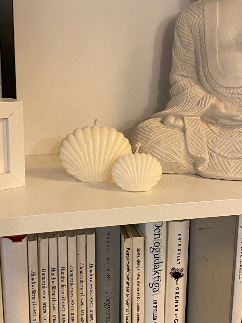 Shell Candles Sea Shell Candle Pastel Colour Candle Soy - Etsy