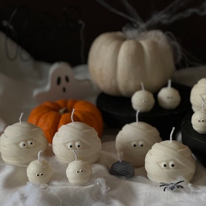 Mummy Ghost Candles | Halloween Mummy Ghosts | Spooky Candles | Autumn ...