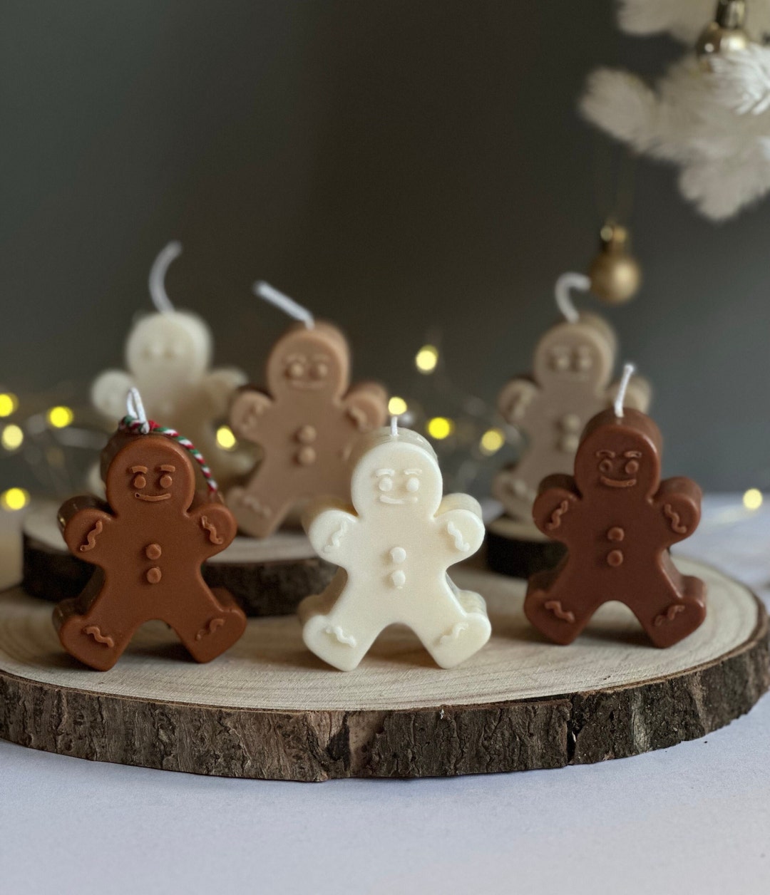 Gingerbread Man Candle: Christmas Scented Soy Wax Candle - Etsy