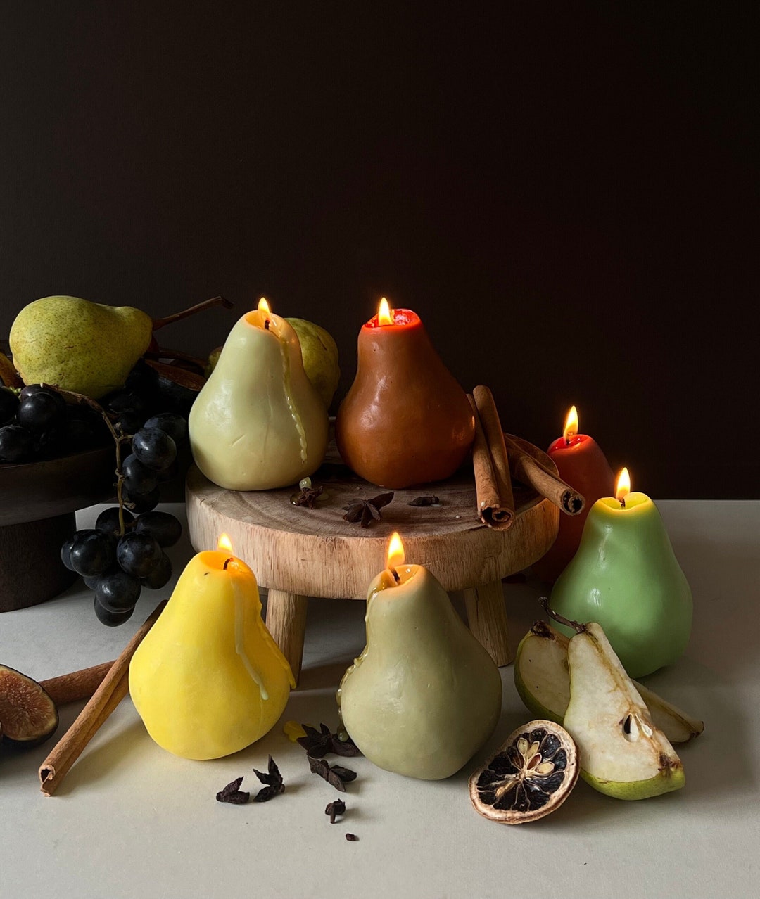 Pear-shaped Candles | Pear Fruit Candles | Scented Candles | Soy Wax ...
