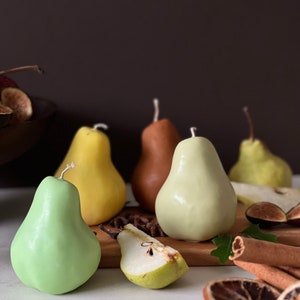 Pear-shaped Candles | Pear Fruit Candles | Scented Candles | Soy Wax ...