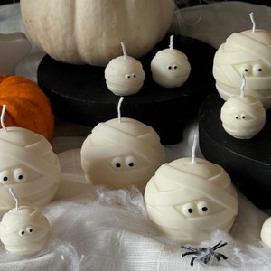 Mummy Ghost Candles | Halloween Mummy Ghosts | Spooky Candles | Autumn ...