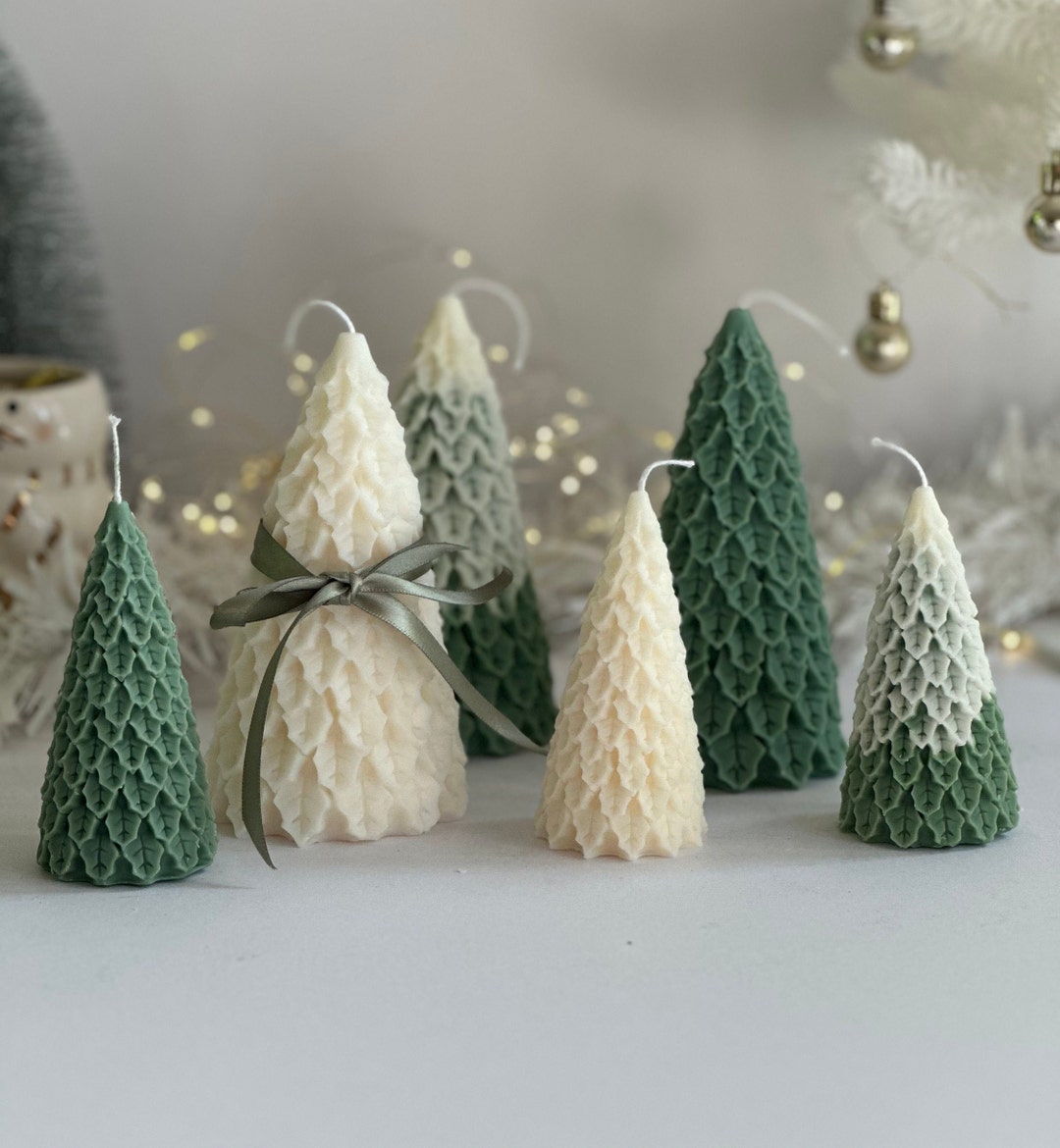 Large Pine Christmas Tree Candle | Christmas Present | Decorative ...