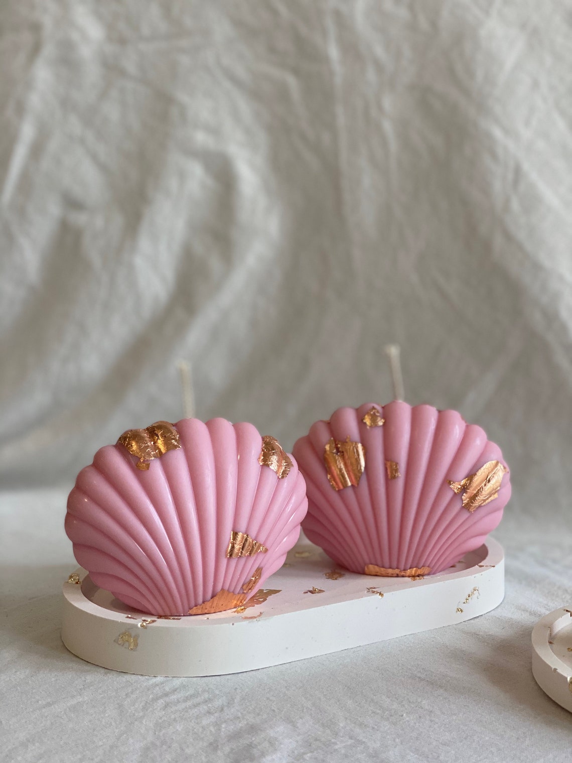 Shell Candles Sea Shell Candle Pastel Colour Candle Soy - Etsy