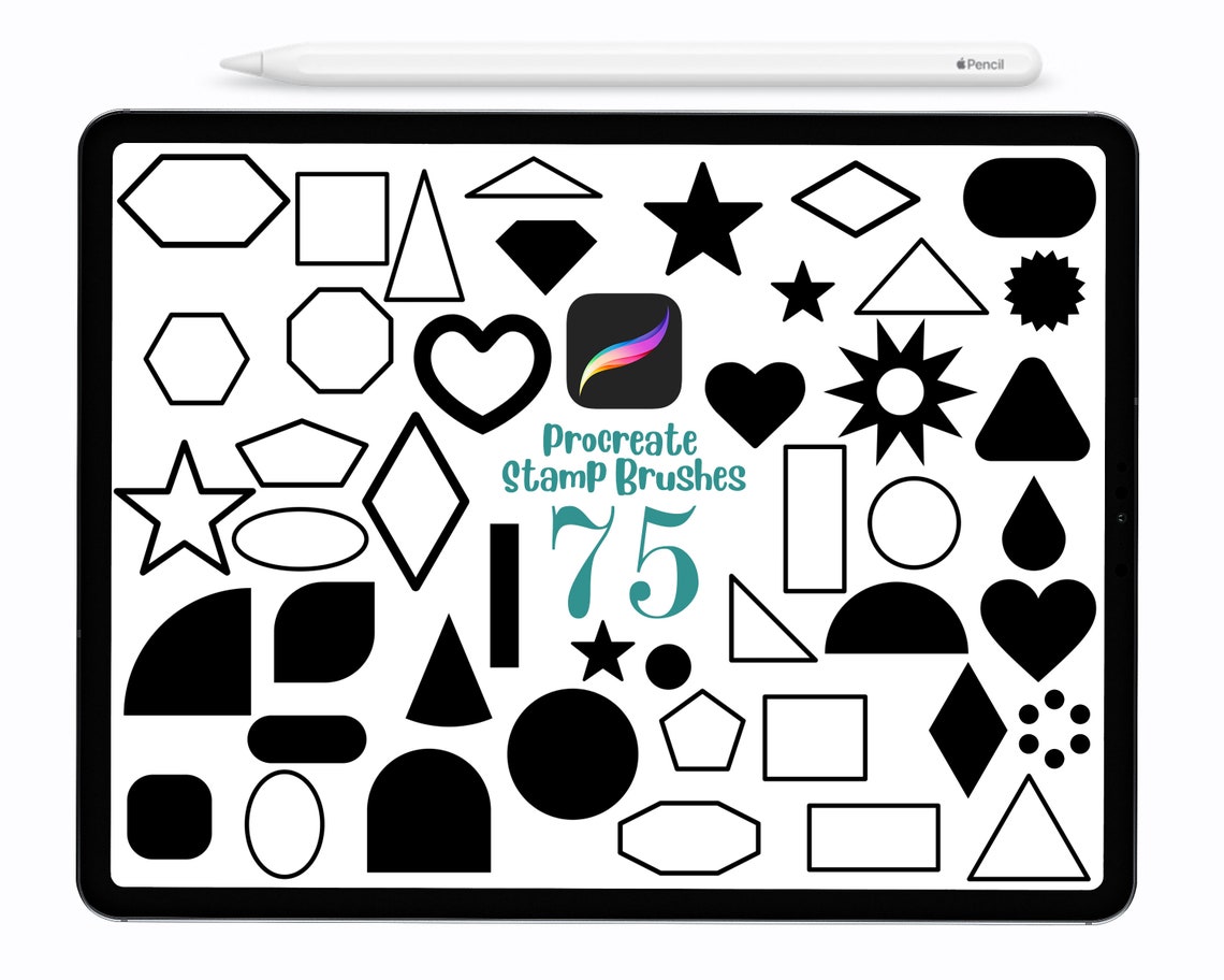 Procreate Shape Brush Procreate Brushes Procreate Doodle - Etsy