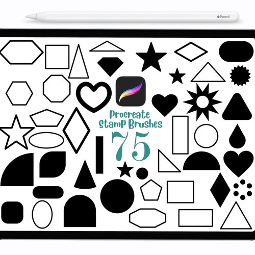 Procreate Shape Brush Procreate Brushes Procreate Doodle - Etsy
