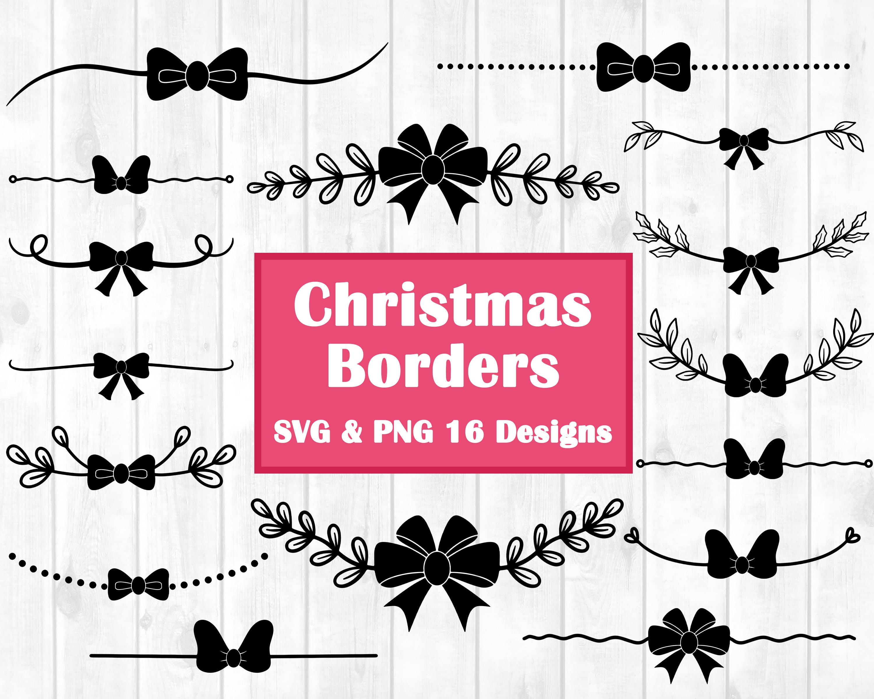 Christmas Border Svg Christmas Frame Svg Christmas Svg | Etsy