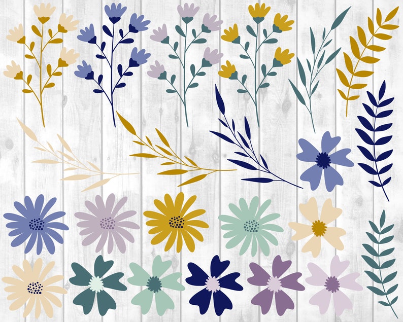 Commercial Use Free Flower Svg Flower Garden Svg Wildflower | Etsy