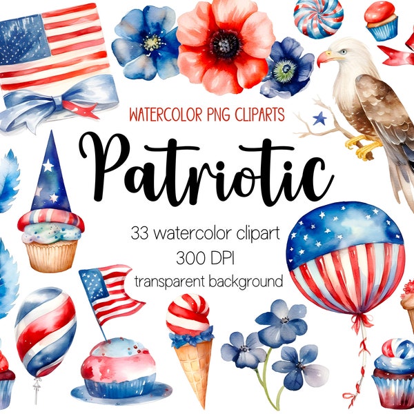 Patriotic Clipart - Etsy