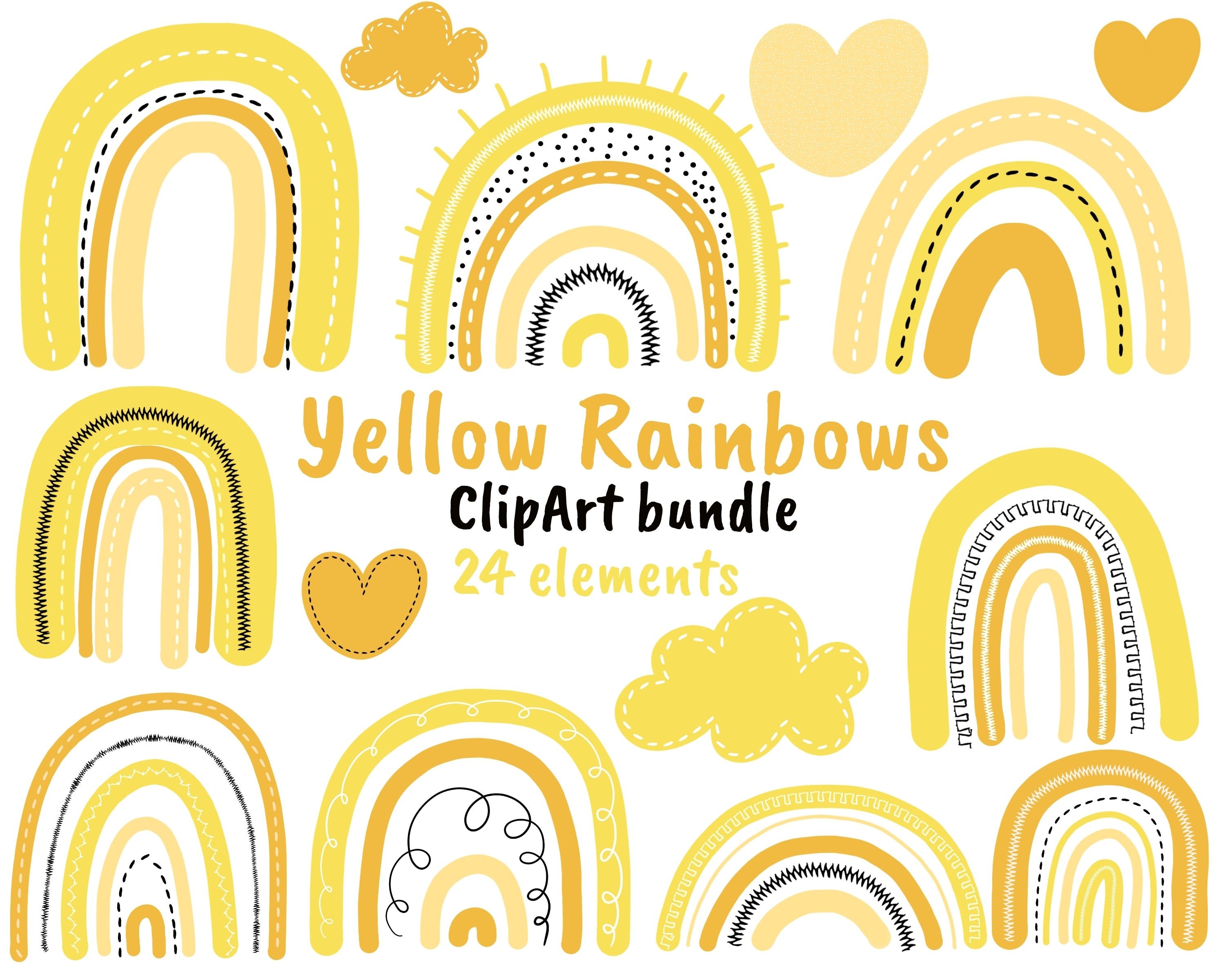 Png arcobaleno giallo ClipArt arcobaleno giallo Clipart - Etsy Italia