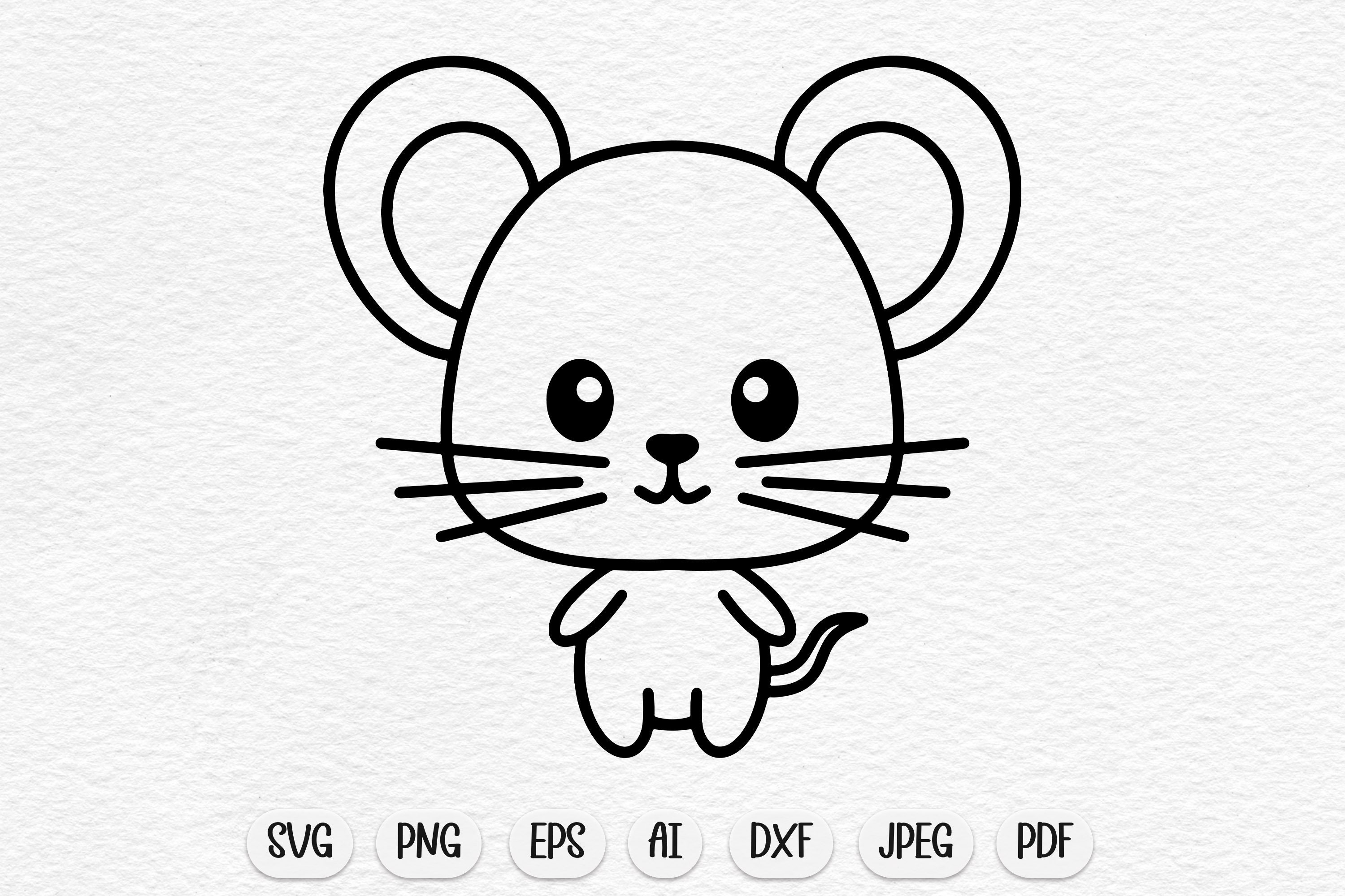 Mouse Svg, Mouse Clipart, Cute Mouse Svg, Animal Svg, Cute Animal Svg ...