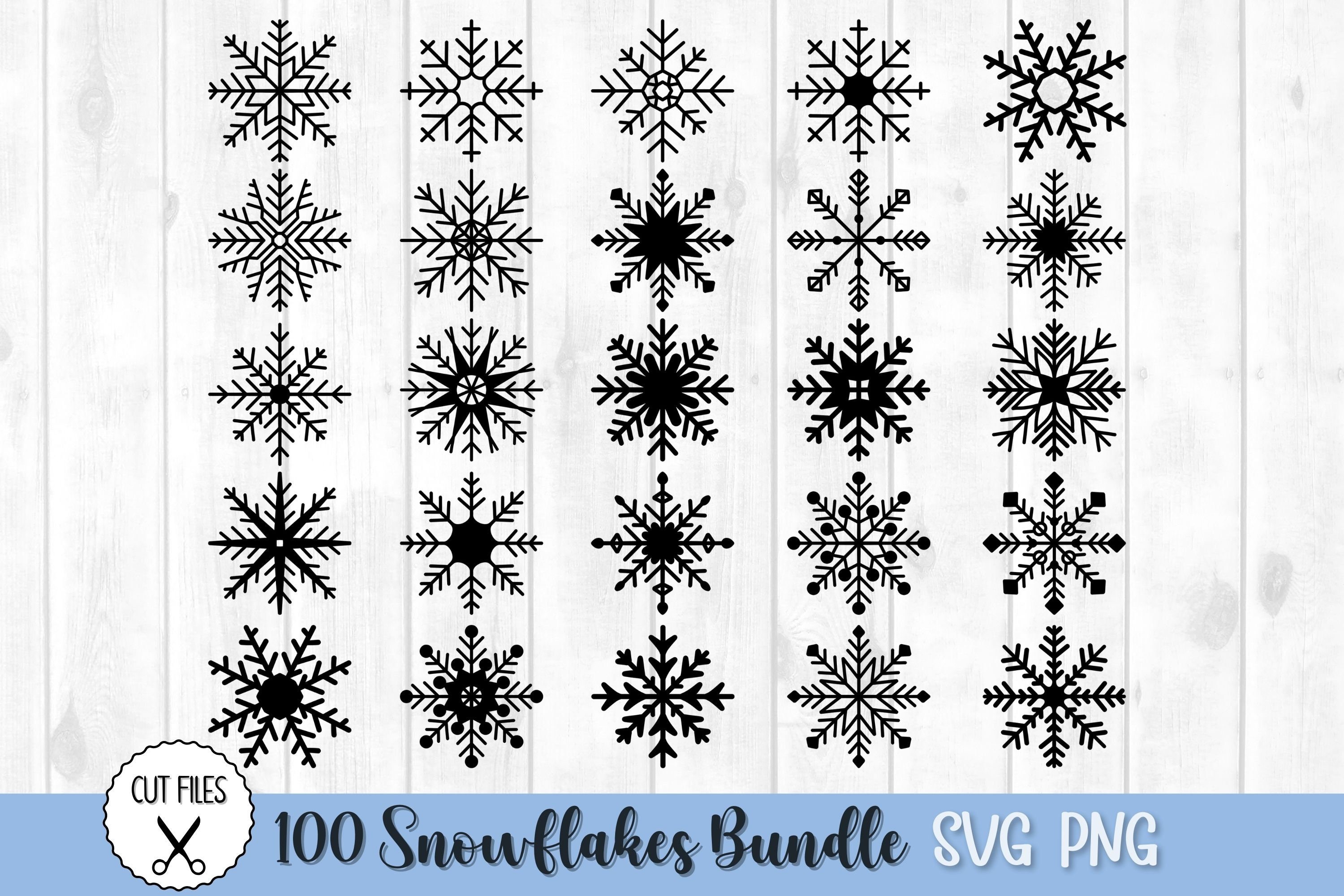 100 Snowflake SVG Bundle Snowflake Svg Snowflake Winter - Etsy