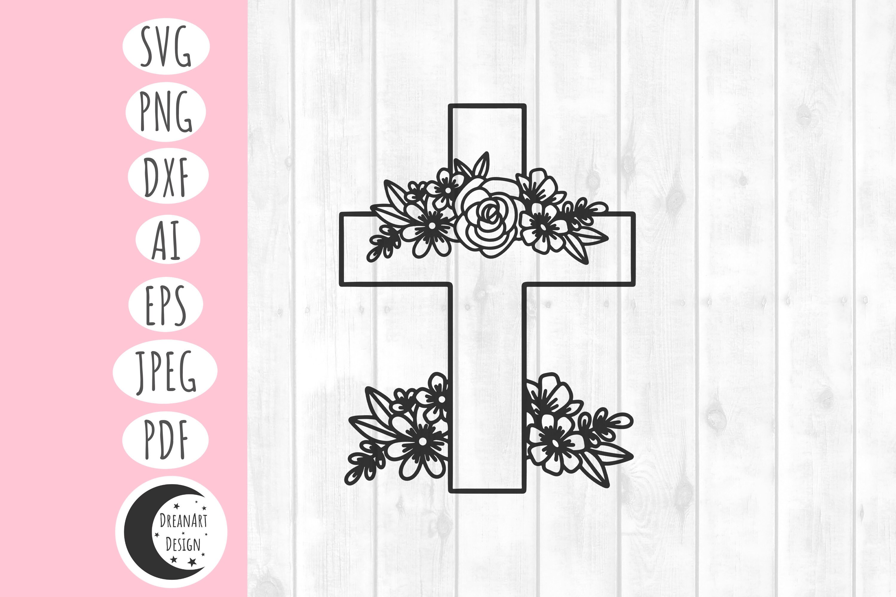Cruz svg cruz floral svg cristiana svg religiosa svg fe - Etsy México