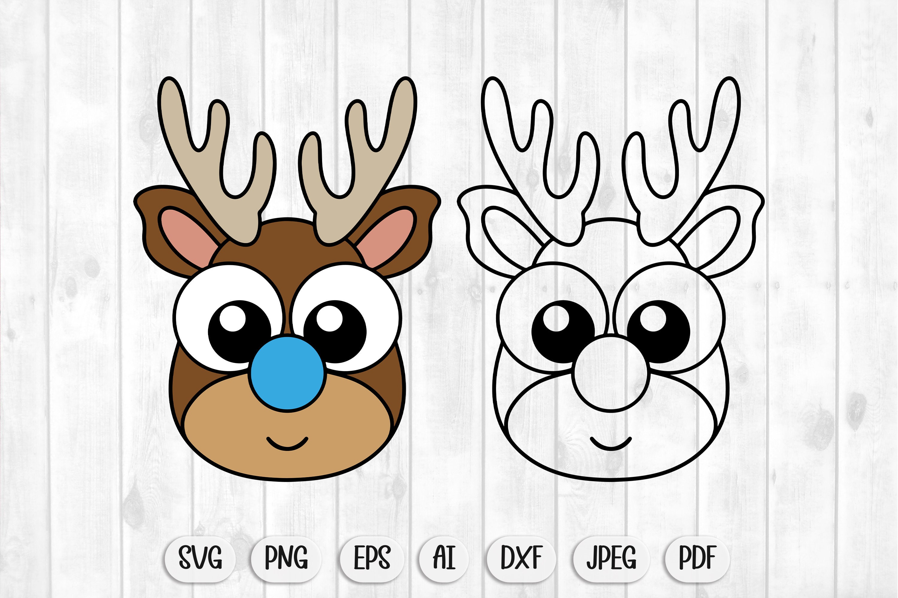 Christmas Reindeer Svg Reindeer Svg Christmas Svg Reindeer - Etsy