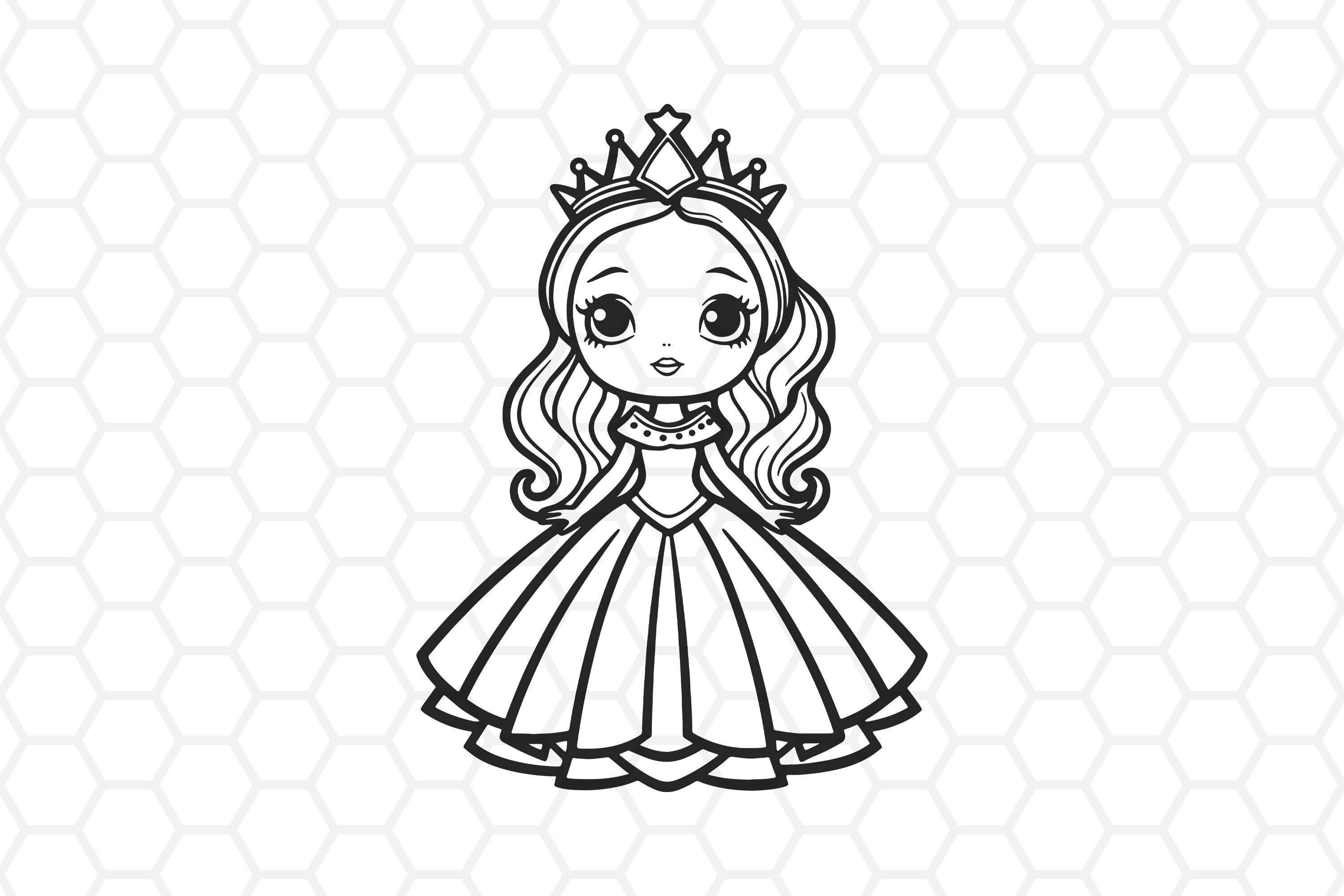 Cute Princess Svg Files for Cricut, Princess Svg, Princess Clipart ...