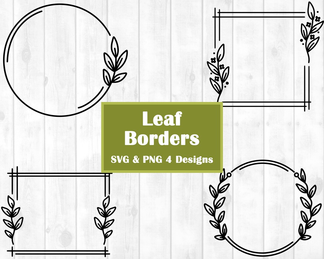 Leaf Border SVG, Leaf Wreath SVG, Frame SVG, Floral Frame Svg, Circle ...