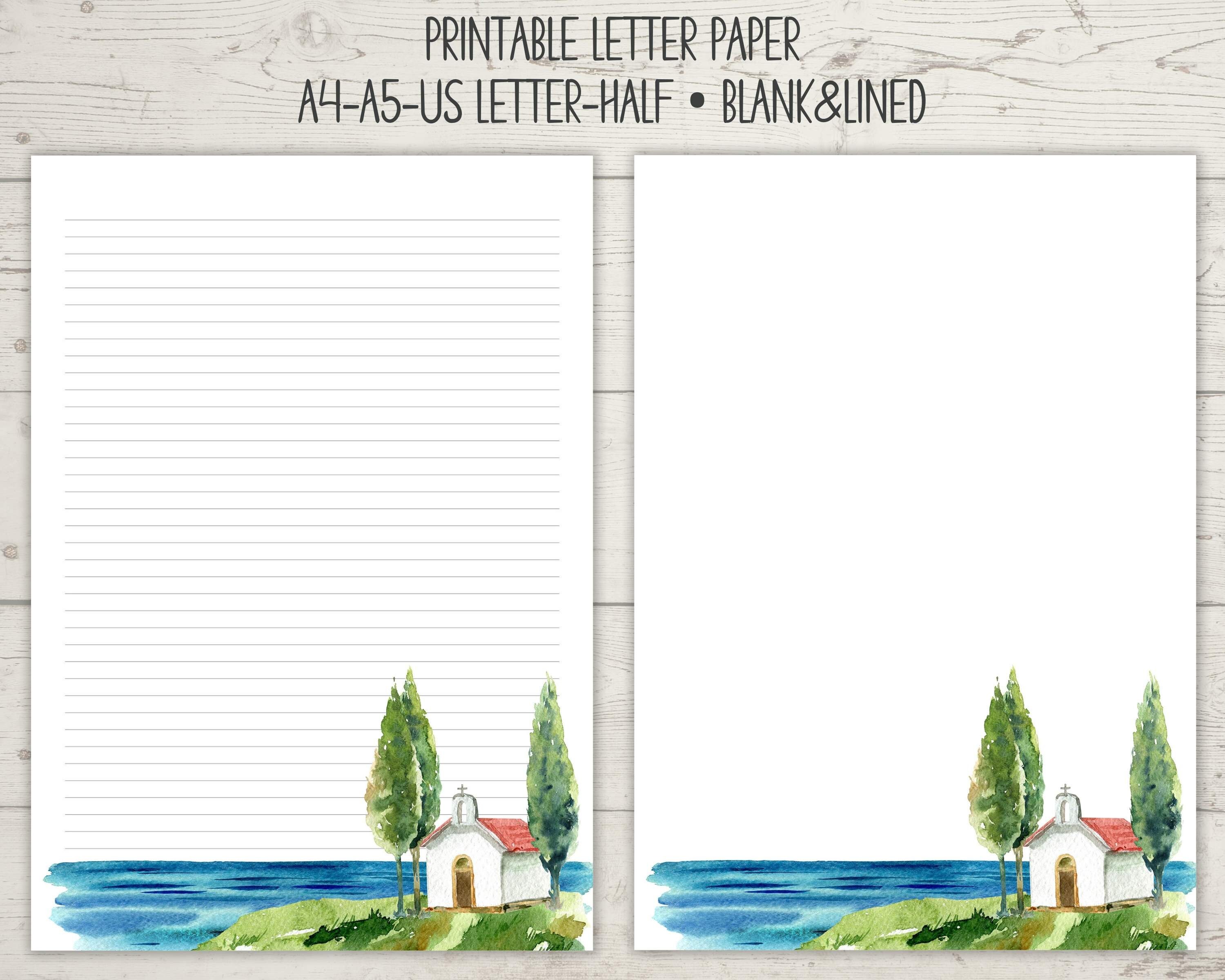 Printable Letter Paper Letter Paper Stationary Paper | Etsy
